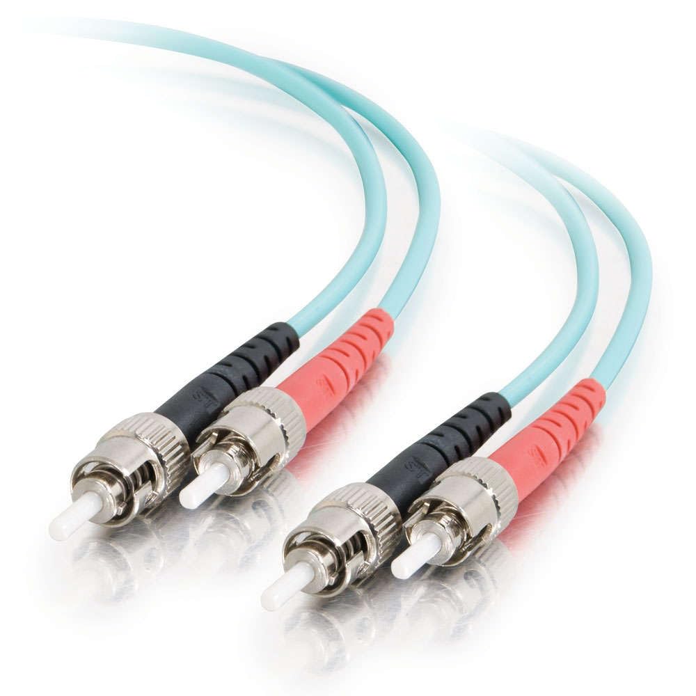 C2G 30m USA 10Gb ST/ST Duplex 50/125 Multimode Fiber Patch Cable fiber ...