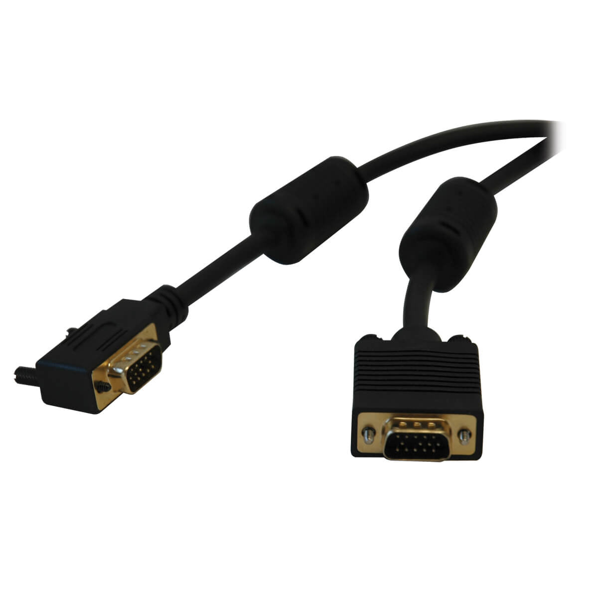 25FT VGA COAX MONITOR CABLE WITH RGB HIGH RESOLUTION RIGHT ANGLE HD15 M ...