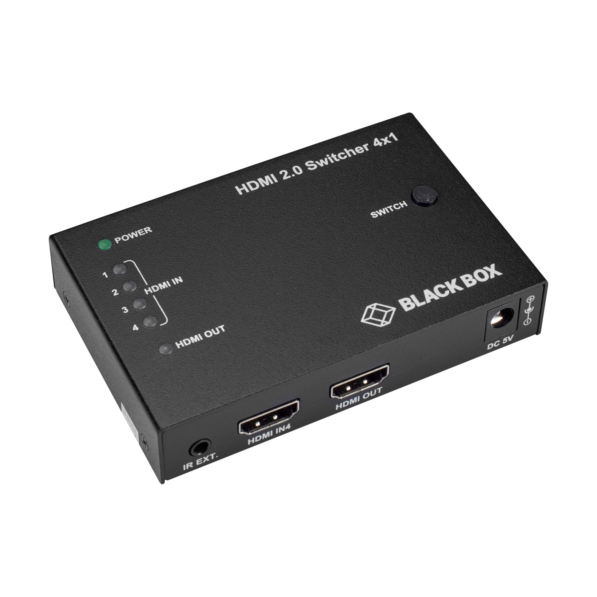 VSW-HDMI2-4X1 - Black Box HDMI 2.0 4K VIDEO SWITCH - 4X1– Aeonfly