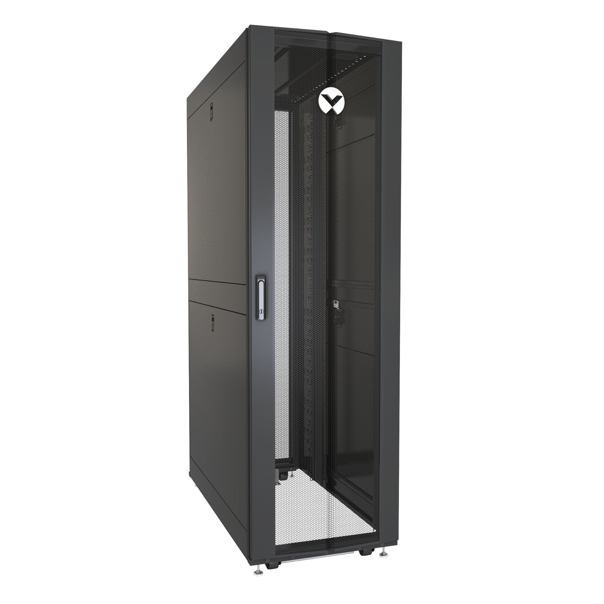 Vertiv VR3300 rack cabinet 42U Freestanding rack Black, Transparent ...