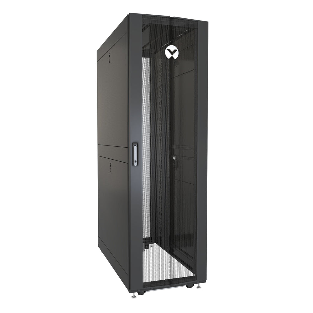 Vertiv VR3300 rack cabinet 42U Freestanding rack Black, Transparent ...
